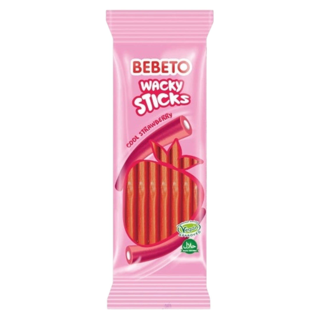 Bebeto Wacky Sticks Strawberry – Fruity Chewy Pencils