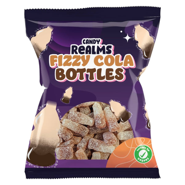 Candy Realms Fizzy Cola Bottles - Classic Sour Sweets - 190g