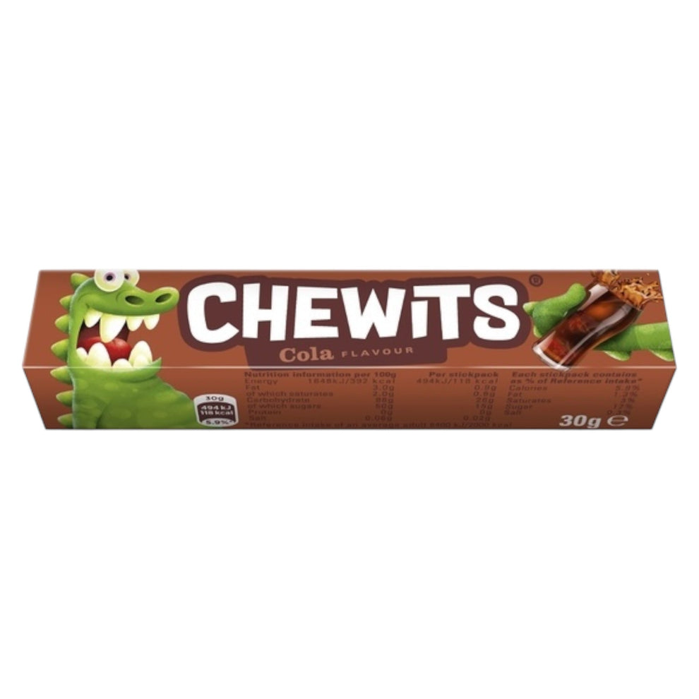 Chewits Cola Flavour - Classic Chewy Sweets – 4x 30g Packs