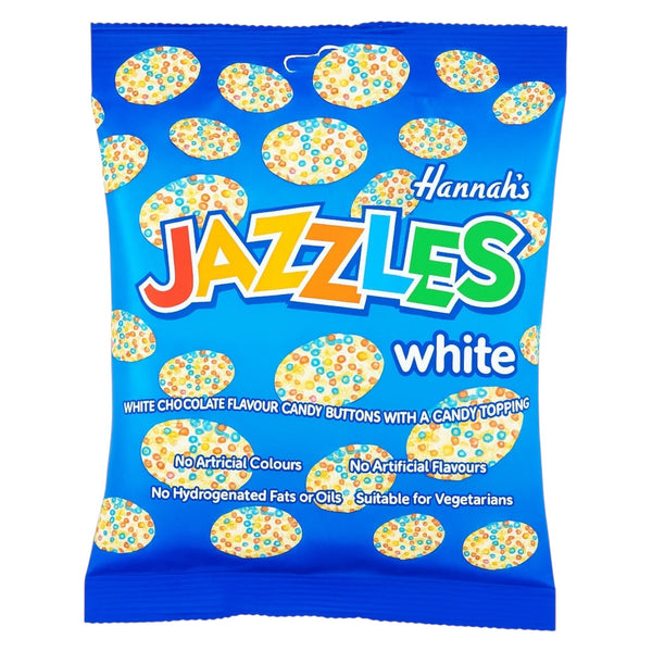 Hannah’s Jazzles White – Candy Button Chocolate Treats 140g
