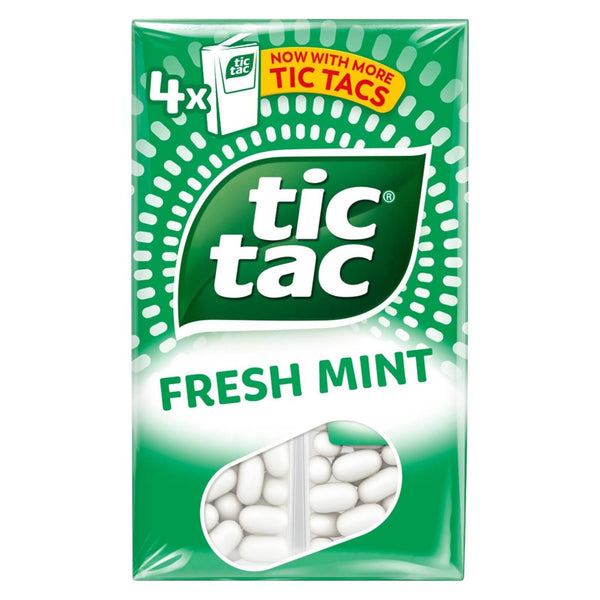 Tic Tac Fresh Mint | Refreshing Minty Sweets - 4 Pack